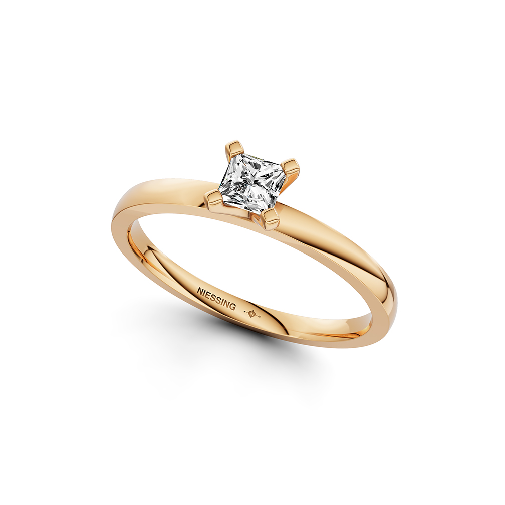 Niessing Amatis V (Princess Cut) | 1,7 | 1,4 | 1,4 | Gloss | Au 750 | Fine Rose | Gloss | 1,7 ...